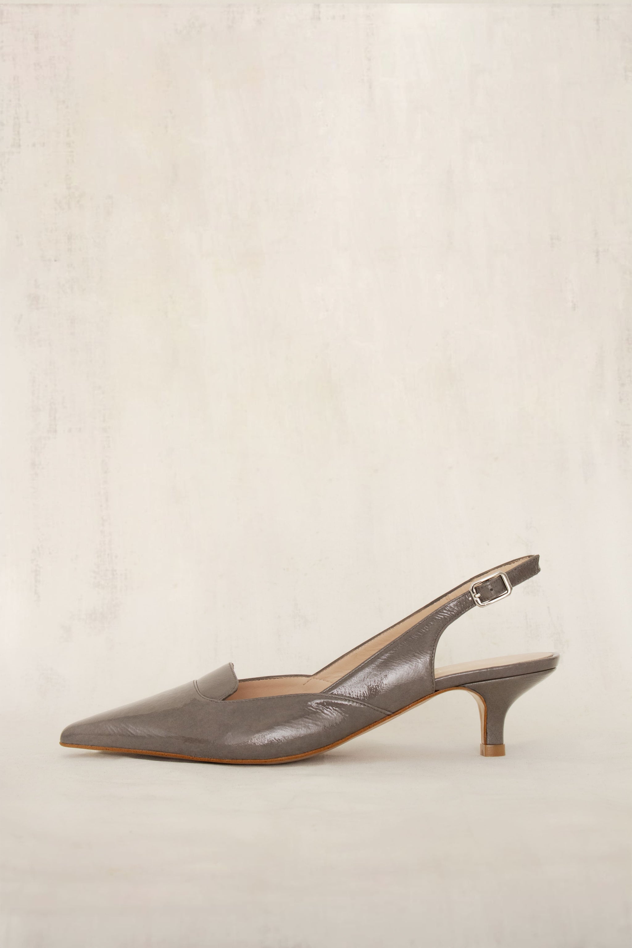 Cleo patent leather court shoe